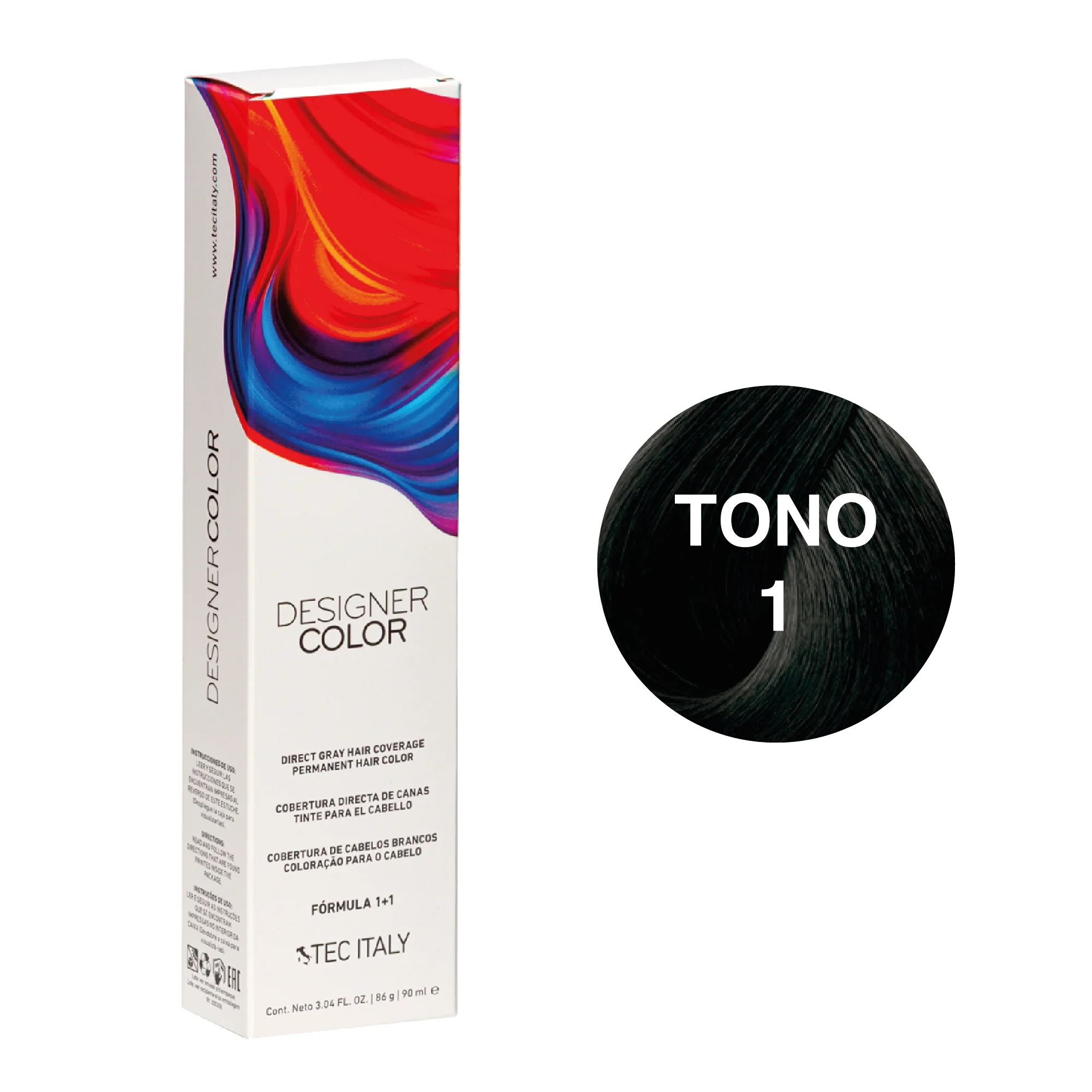 TINTE DESIGNER COLOR TEC ITALY #1 90ML - La Casa del Tinte
