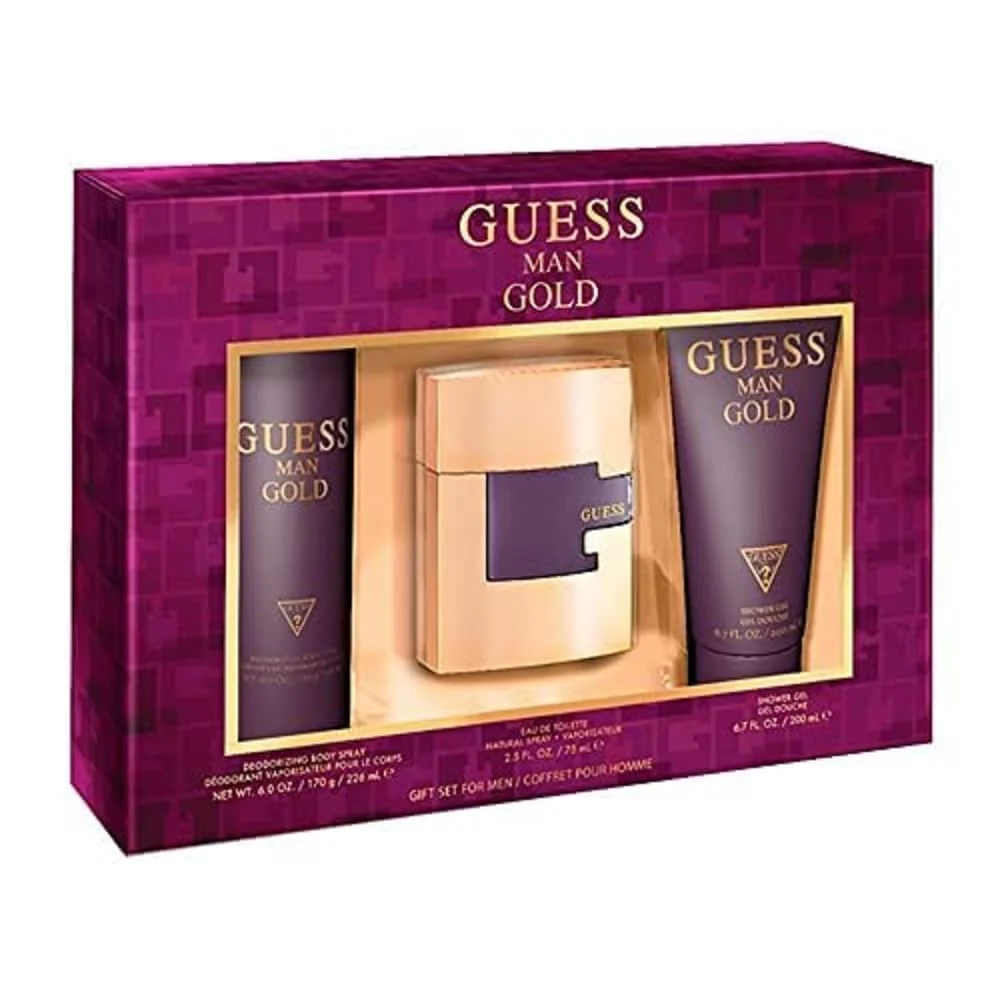 SET GUESS MAN GOLD 3PC EDT - La Casa del Tinte
